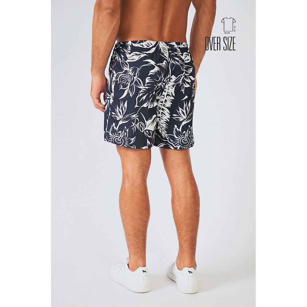 Short Elastano Clima Marinho Masculino Oversize Acostamento - Acostamento